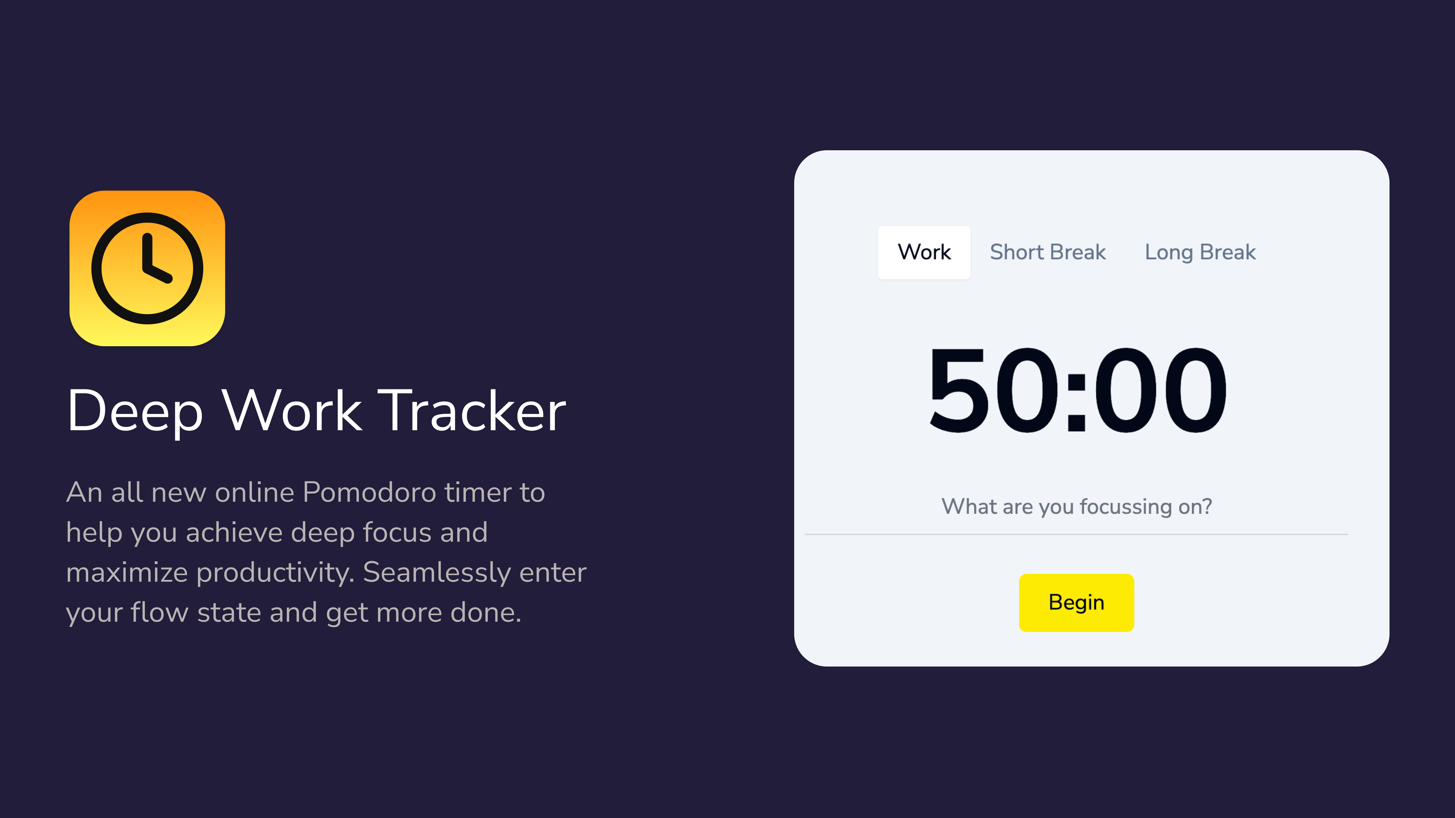 Deep Work Tracker: Pomodoro Timer with Focus Rituals